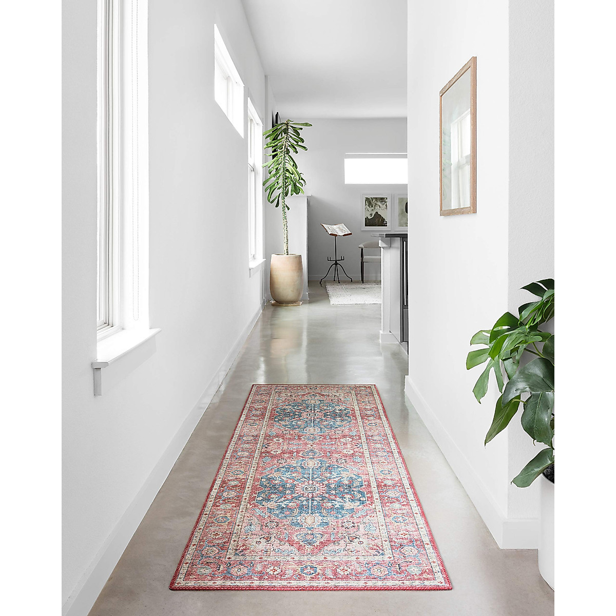 Loloi II Skye Collection SKY-04 Gold/Blush 9'-0" x 12'-0", 13" Thick,Area Rug,Soft,Durable,Vintage Inspired,Distressed,Low Pile,Non-Shedding,Easy Clean,Printed,Living Room Rug