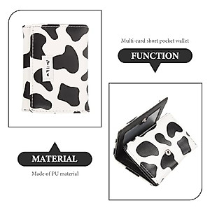 PACKOVE Trifold Ladies Wallets Cute Cow Pattern Wallet Mini Credit Card Wallet Small Cow Wallet Short Purse Practical Cash Wallet for Girls