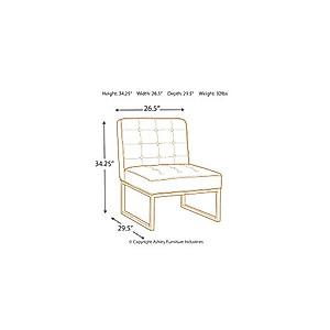 Signature Design by Ashley Cimarosse Contemporary Tufted Accent Chair, Gray
