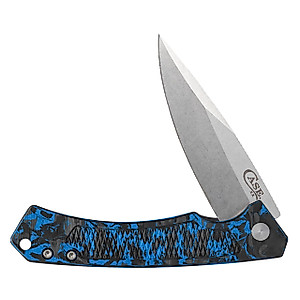 Case xx Knives Marilla Frame Lock 25895 Blue Carbon Fiber and S35VN Stainless Pocket Knife
