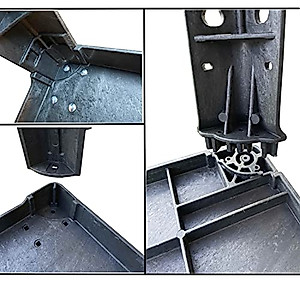 550lb Capacity Heavy Duty Plastic Utility Cart 34-1/2" L x 16-3/4" W with Handle 2 Shelves Pake Handling Tools