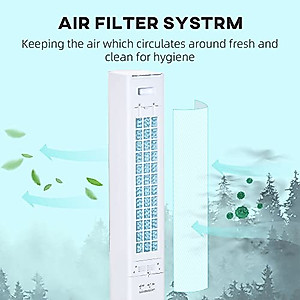 HOMCOM 42" Oscillating Evaporative Air Cooler for Home Office with Timer, 3-In-1 Ice Cooling Tower Fan Humidifier with 3 Modes, 3 Speeds, LED Display and Remote Control