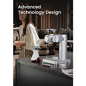 Gevi Professional Barista Coffee Machine | Smart Pour-over Drip Coffee Maker | Programmable Brew & Spin Speed | 51 Precise Grind Settings | Custom Recipes | Fast Heating Brewer for Home and Commercial