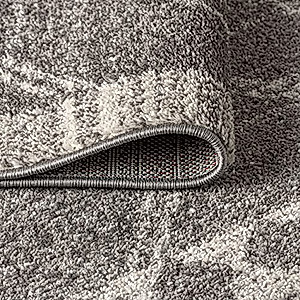 JONATHAN Y MOH200C-8 Amir Moroccan Beni Souk Indoor Area-Rug Bohemian Farmhouse Rustic Geometric Easy-Cleaning Bedroom Kitchen Living Room Non Shedding, 8 X 10, Gray,Cream