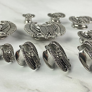 Mystic Metals Body Jewelry Pair of 316L Stainless Steel Scarab Beetle Saddle Spreaders (PS-302) (0g (8mm), Black)