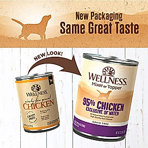 Wellness 95% Chicken Natural Wet Grain Free Canned Dog Food, 13.2-Ounce Can (Pack of 12)