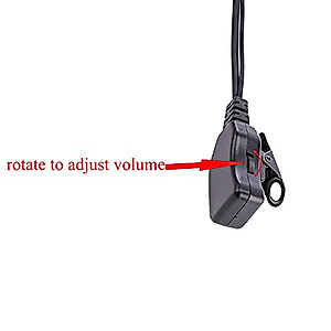 POFENAL 1-Wire 2 Pin Volume Adjustable Earpiece Compatible with BTECH, Kenwood, Retevis Walkie Talkie with Mic Tansparent Air Acoustic Tube Headset