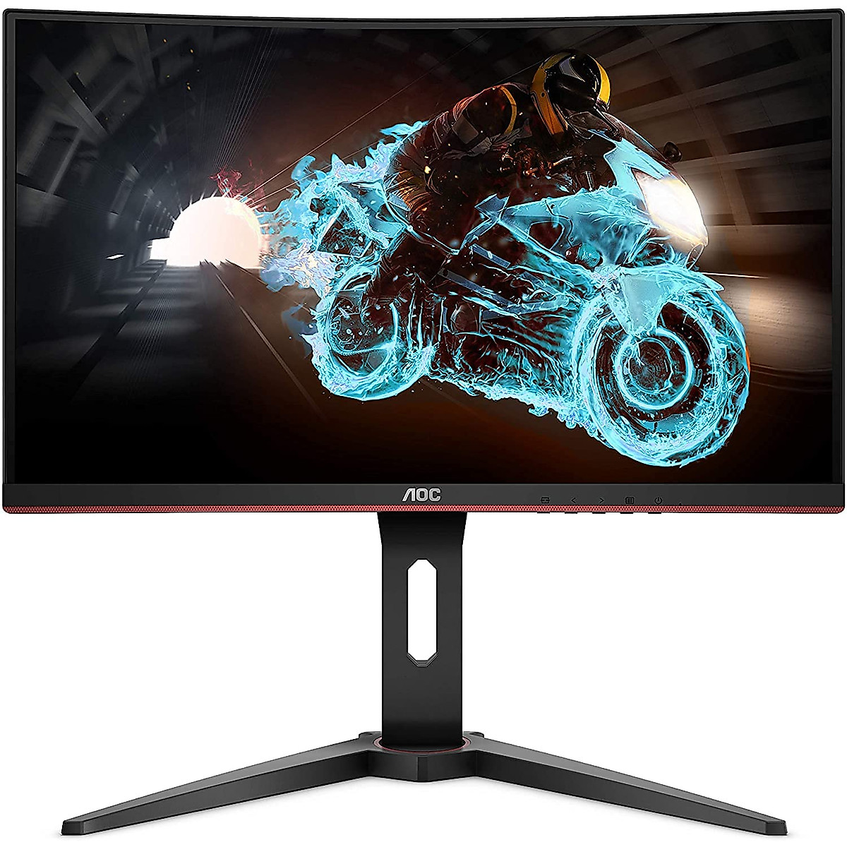 Nowco 2021_AOC 24 inch Gaming Monitor, FHD 1920x1080, 1500R, VA, 165Hz (144Hz Supported,144hz 1ms), FreeSync Premium, Height Adjustable Black, HDMI Cable and Mouse pad Included.