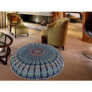 My Dream Carts 32 Inch Floor Pillow Cushion (Cover Only) Meditation Seating Throw Cushion Cases