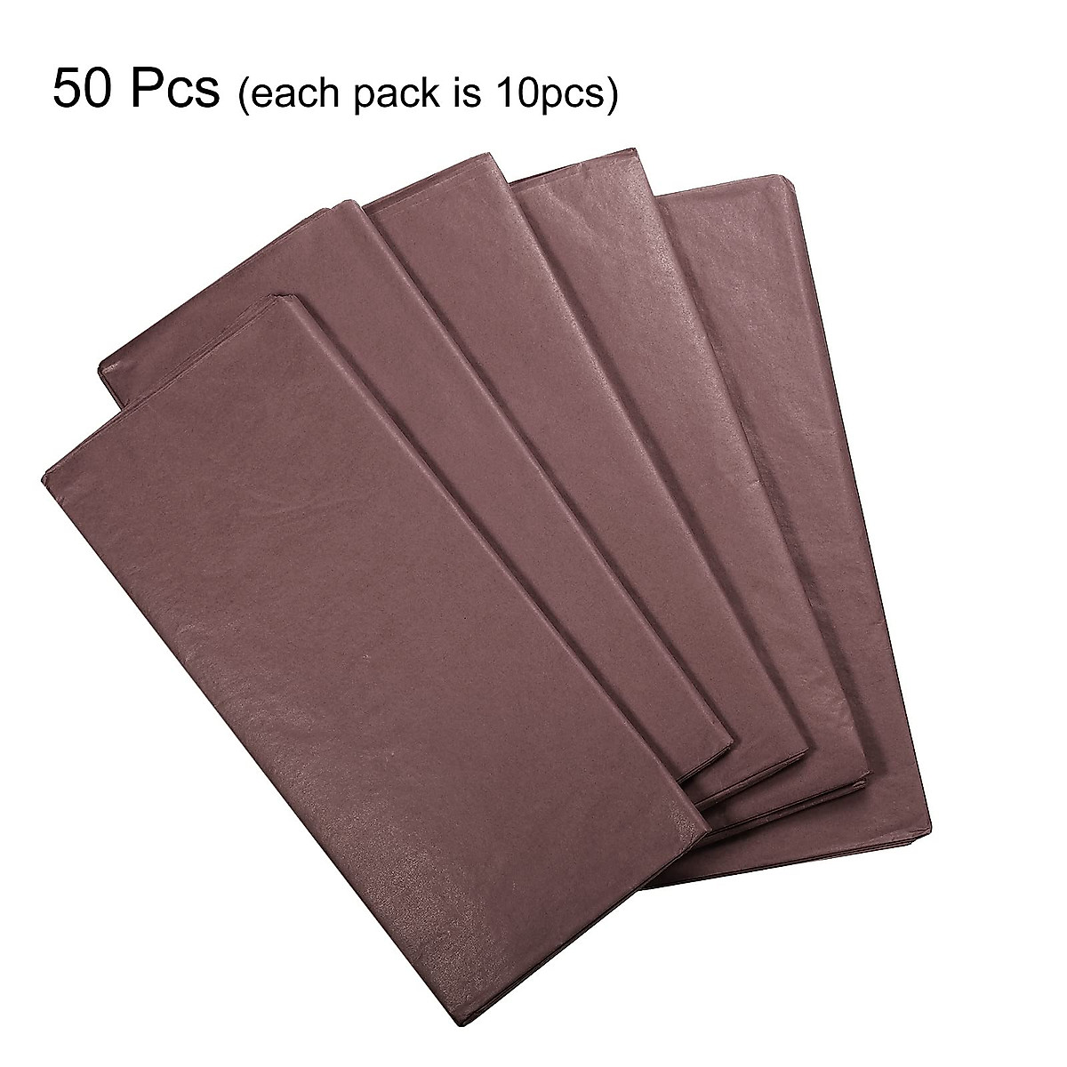 MECCANIXITY 50 Sheets Large Gift Wrap Tissue Paper Pastel Bulk Brown 20 x 26 inch for Gift Bags Wrapping, Wedding, Party, Favor Decor, DIY Crafts
