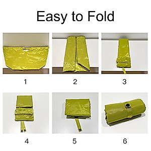 NKTDWO Reusable Shopping Bags for Groceries, Heavy Duty Waterproof Cloth Tote Bag for Daily Use, Travel, Picnic, Camping, Beach (Green)