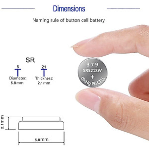 UOGTNON 379 SR521SW V379 Watch Battery 1.5V Button Cell (10-Pack)