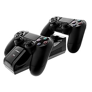 Nyko Charge Base - PlayStation 4 with a Modern and Simple Drop and Charge Design, Dual Patented Dongle Charging Port, Includes a USB and Wall Mount for Super Fast Charging of PS4, PS4 Pro and PS4 Slim Controllers