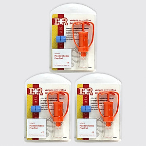 Ever Ready First Aid Snake Bite Venom Extractor Kit Latex Free - 3 Count
