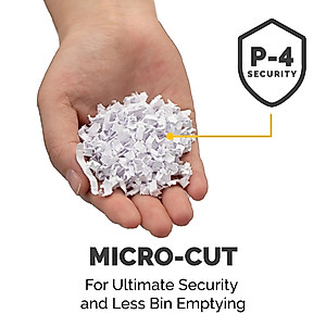 Fellowes LX22M 20 Sheet P-4 Micro-Cut, Heavy Duty Paper Shredder for Office, 100% Jam Proof (Black)