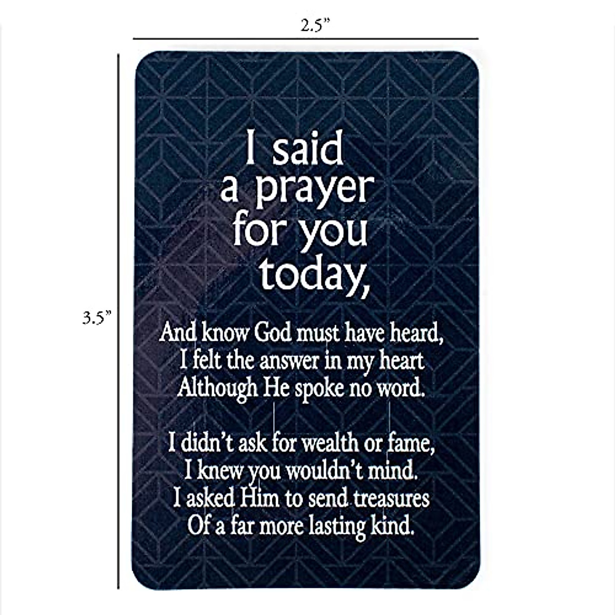 I Said A Prayer Navy Blue 3.5 x 2.5 Cardstock Keepsake Bookmarks Pack of 12