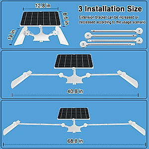 KARLIOBE Solar Billboard Lights Outdoor, 420 LEDs Super Bright Solar Powered Sign Light,IP65 Waterproof, 12000 mAh Commercial Sign Light for Real Estate Signs, Business, Advertisement (White)