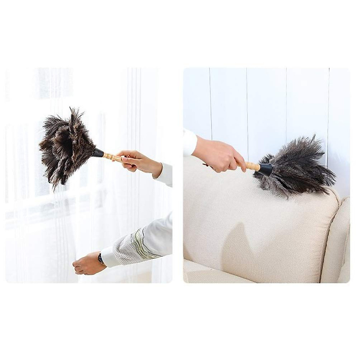 Microfiber Delicate Kitchen Duster Laptop Keyboard Brush Computer Screen Cleaner Tool Mini Dusting Flexible Feather Duster Brush Head with Hand