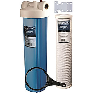 BLUONICS 4.5 X 20" Whole House Filter Purifier w/ CTO Carbon Block Cartridge