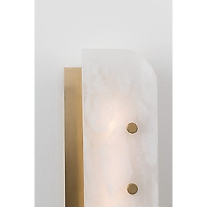 Hudson Valley 3313-AGB Contemporary Modern LED Wall Sconce from Yin & Yang Collection in Brass - Antique Finish,