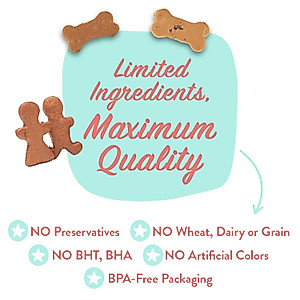 Crafted by Humans Loved by Dogs Portland Pet Food Company Grain-Free & Gluten-Free Biscuit Dog Treats (1-Pack 5 oz) — Pumpkin Flavor — All Natural, Human-Grade, Made in The USA