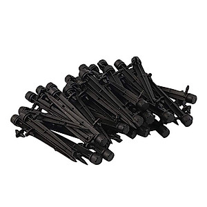 360 Degree Water Flow Irrigation Drippers, 10pcs 8 Holes Adjustable Micro Flow Drip Stakes Emitter; Dripping Barbed Connector for Vegetable Garden/Flower Bed/Herbs Garden Black