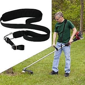 Shoulder Trimmer Strap, Blower Straps Strap, Weed Eater Strap, Easy Release Brush Cutter Harness Compatible with Greenworks/DEWALT/EGO String Trimmer, Leaf Blower, Shrub Trimmers & Snow Blower (Black)