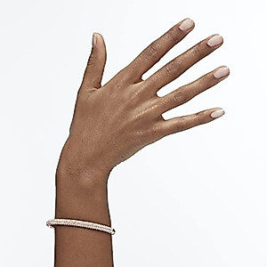 SWAROVSKI Dextera Bangle, Clear Crystal, Rose gold-tone Finish