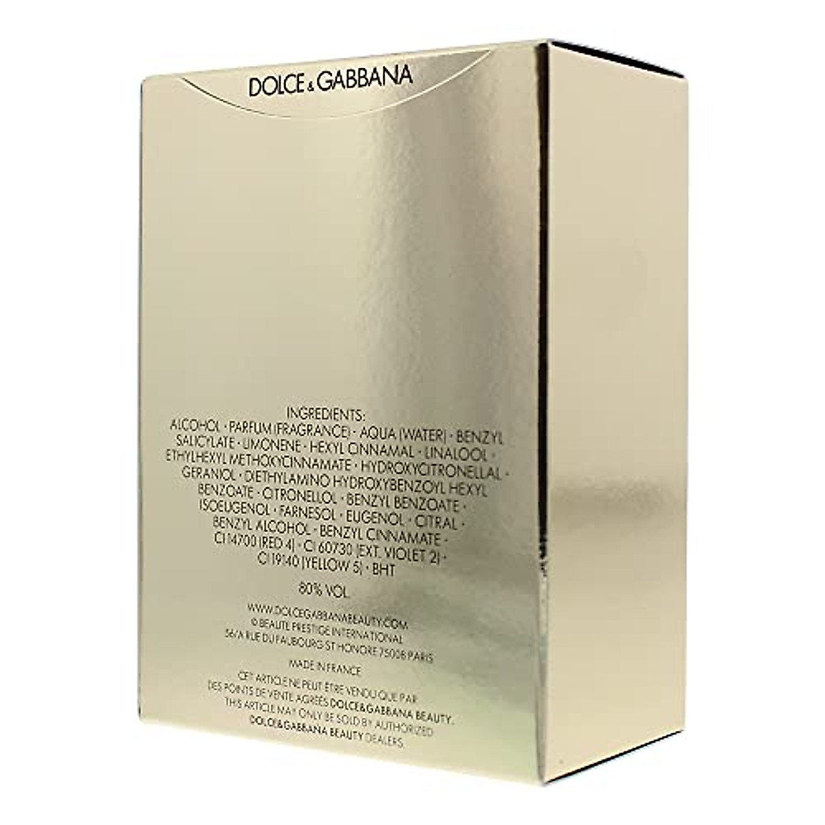 Dolce and Gabbana (dorutyeandogabba-na) Pastry & gabba-na The One Eau de Toilette, Multi