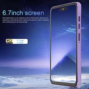 Zunate I14 Pro Max 4G Unlocked Smartphone, 6.7 Inch Large Screen, 4GB RAM 128GB ROM, Facial Unlocking Mobile Phone for Android 11, Dual 2 MP 8 MP Camera, Dual SIM Slot