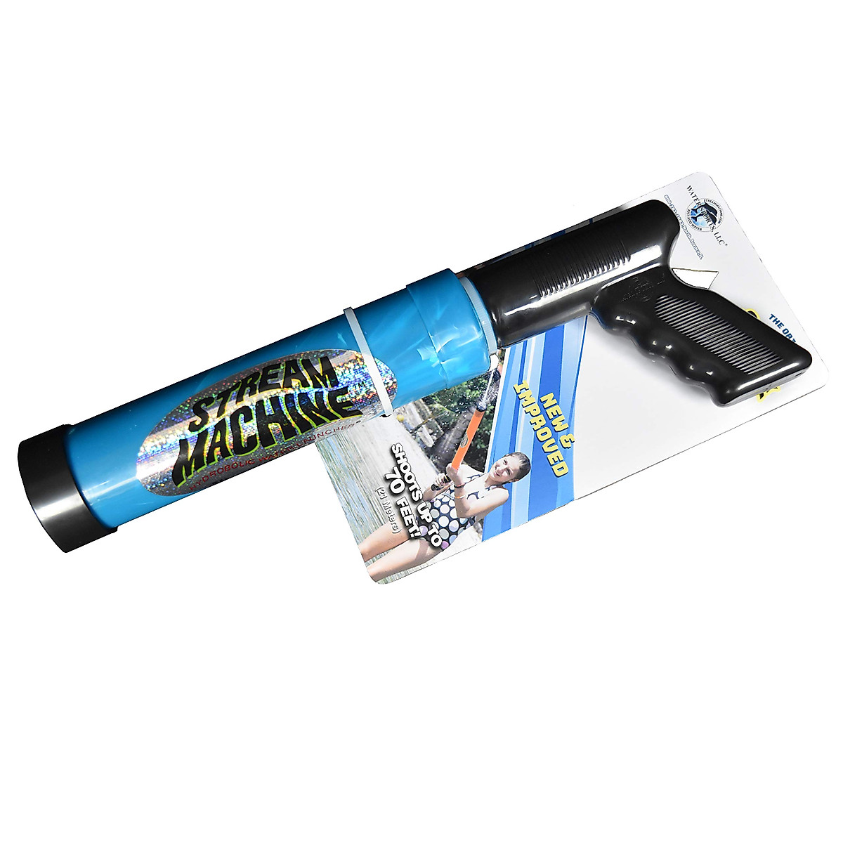 Stream Machine Water Gun Launcher - Single Barrel Water Blaster - Squirt Gun for Outdoor Games - Swimming Pool Toys (Colors Vary)