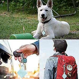 Fintie Silicone Case with Carabiner Keychain for Tile Mate (2020 & 2018), Anti-Scratch Lightweight Soft Protective Sleeve Skin Cover, Blue- Glow in The Dark