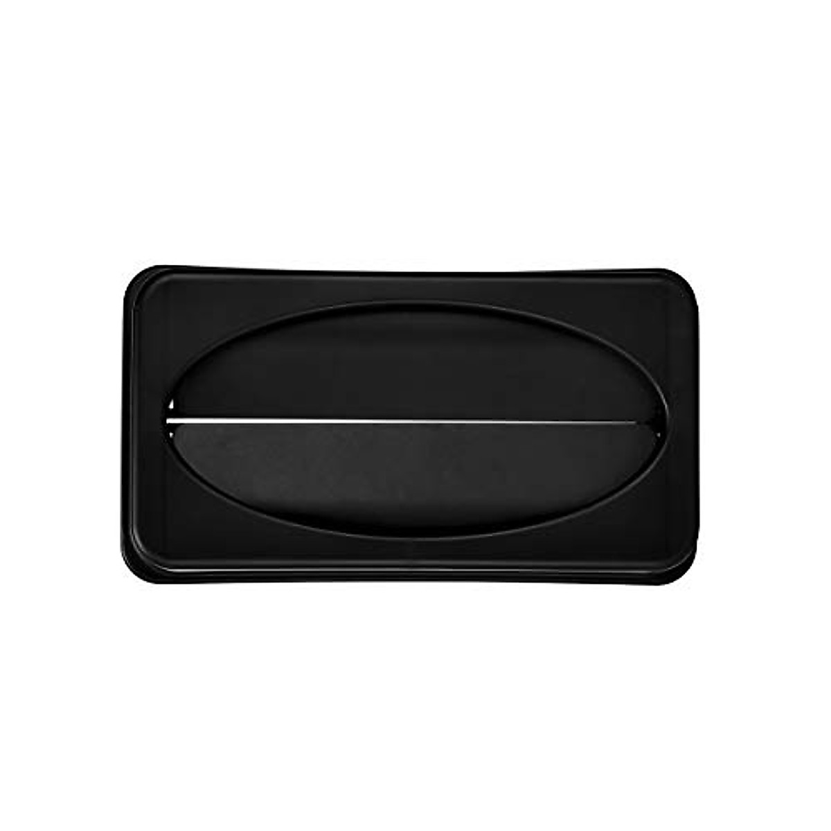 Alpine Industries Slim Trash Can Lid - Compact Garbage Bin Cover - Durable Slender Varied Plastic Top Minimize Odors and Keep Litter Inside and Unseen - Drop Shot Lid - Black