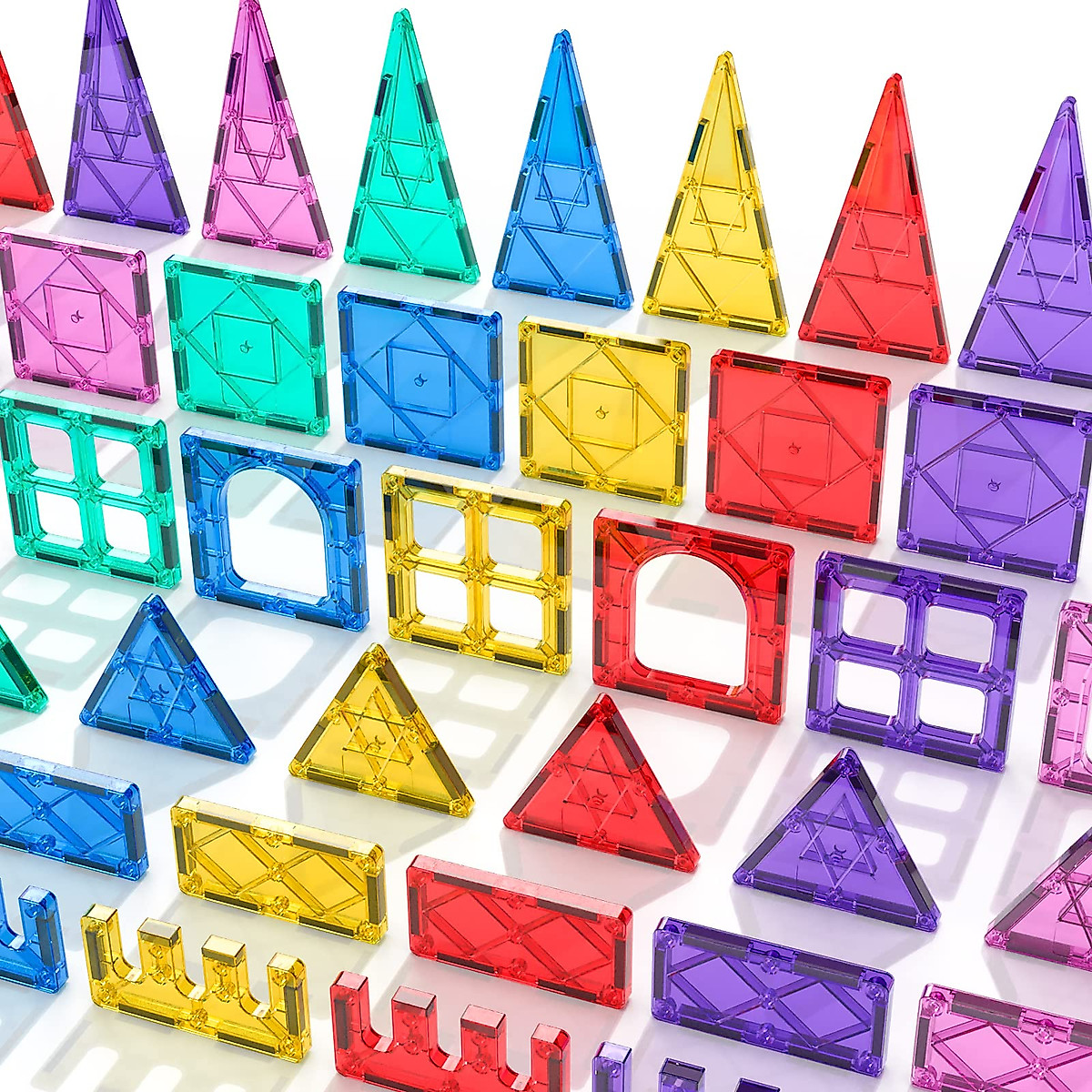Magnetic Tiles STEM Building Toys for 3+ Year Old Boys Girls 102PCS Magnet Blocks Kindergarten Classroom Must Haves Sensory Toys Preschool Learning Educational Toys Kid Age 3-5, 4-6, 6-8 Gifts