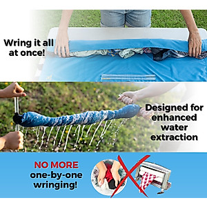 Dezitrek Original Ultra Light Clothes Wringer - Ideal for Light-Weight Clothing, Manual Hand Crank Laundry Wringer for Off Grid Living, Camping, Hotel and Travel - Compact, Eco-Friendly Towel Wringer
