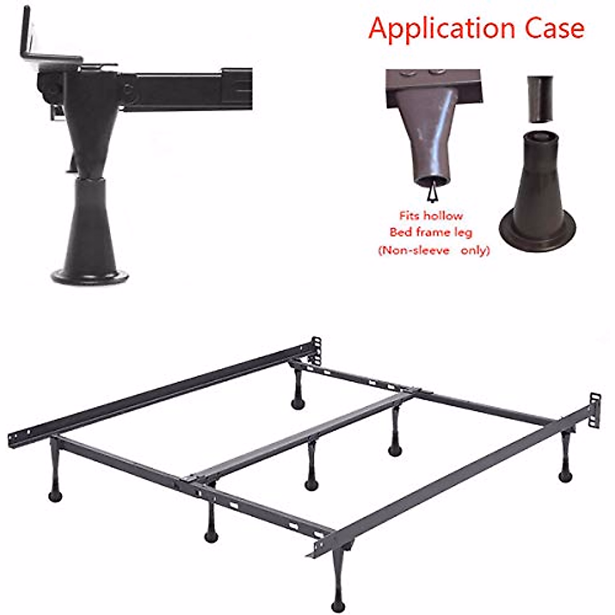 CAFORO Bed Frame Feet That Replace Your Wheels. Replacement Feet Allow Your Bed to Be Stationary Without Damaging Your Floor (Set of 4)