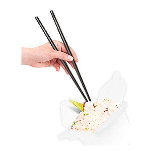 finessCity Chopsticks, 1 Pair of Chopstick, Titanium Chopsticks with Aluminium Case (Pink)