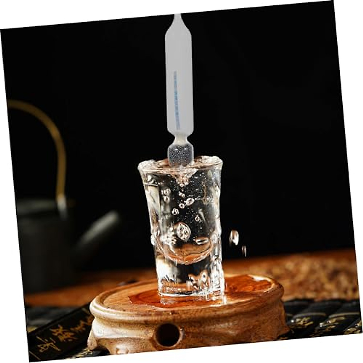 GRIRIW 3pcs Alcohol Meter Hydrometer Alcoholmeter Alcohol Proof Testers Alcohol Tester for Home Alcohol Test Alcohol Measuring Tools Wine Meter Thermometer Wine Testing Meter Glass