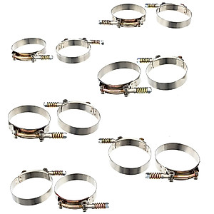 Heavy Duty High Temp Reinforced Silicone Intercooler Boots Kit with Hose Clamps Compatible with 1999.5 2000 2001 2002 2003 Super duty 7.3L Ford Powerstroke F-250 F-350 Turbo Diesel (blue)