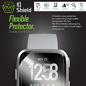 IQShield Screen Protector Compatible with Fitbit Versa 2 (6-Pack) Anti-Bubble Clear TPU Film