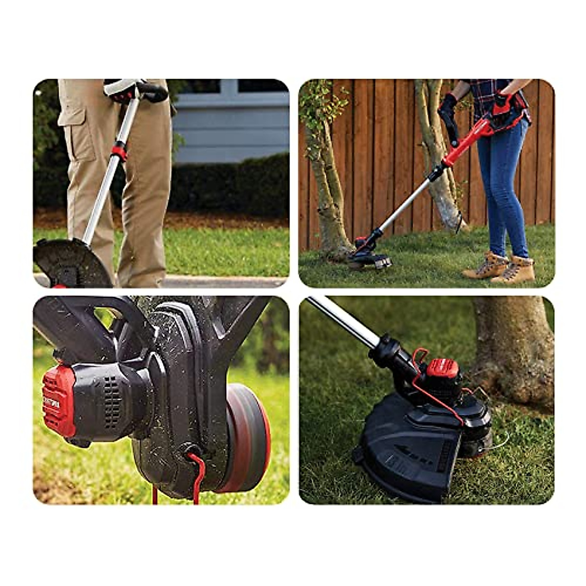 Weed Eater String for Craftsman CMZST0653 CMZST065,0.065" String Trimmer Line 30 Feet,QUASION Weed Eater Line 20V Trimmer Spool(6 Spool,1 Cap CMZST120SC,1 Spring)