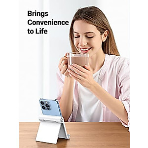 UGREEN Portable Cell Phone Stand Black Bundle with White Cell Phone Stand Compatible with iPhone 14 Pro 14 Plus13 Pro Max 12 11 SE XS, Galaxy S22 S21
