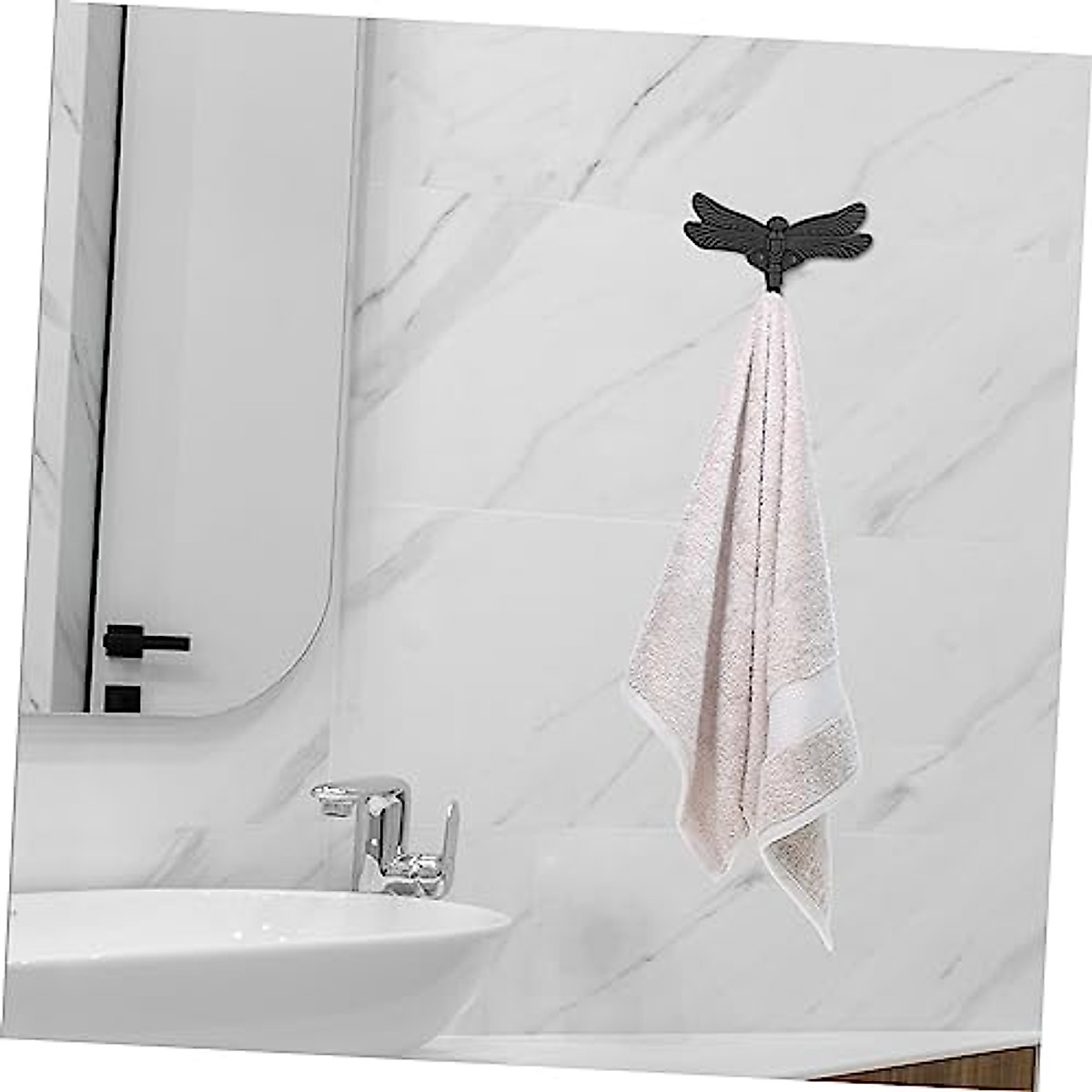 Cabilock 2 Sets Dragonfly Hook Metal Bag Hook Single Coat Hanger Decorative Wall Hangers Robe Towel Hook hat Rack Heavy Duty Clothes Hanger Dragonfly Hanger Wrought Iron Hanger Rack Cartoon