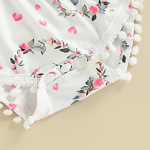 Dcohmch Easter One-Piece Outfits Newborn Baby Girl Sleeveless Cute Rabbit Printed Romper Bodysuit Bunny Print Clothes 0-12M