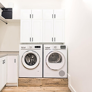 Brookings Shaker Unassembled Sink Base Kitchen Cabinet SB30, 33 W x 24 D x 34.5 H, Painted White, Solid Wood, Design House, 561480