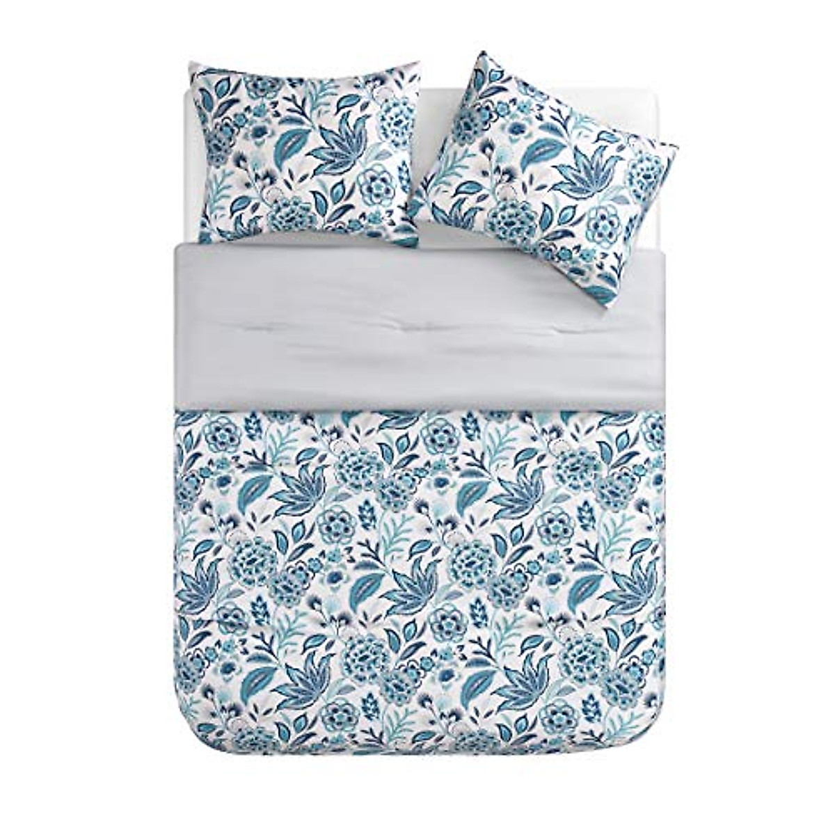 Tahari Home - Full Comforter Set, 3-Piece Bedding with Matching Shams, Stylish Home Decor (Val Blue, Full/Queen)