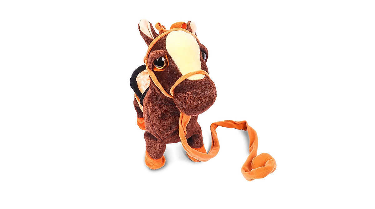 Interactive Plush Walking Pony Toy for Kids