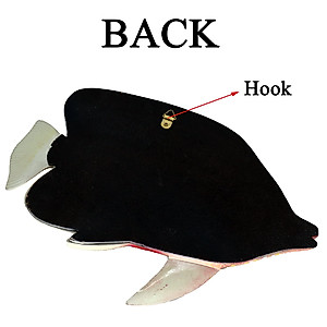 Tropical Fish Wall Decor Black Hanging Wall Art Décor Sculpture Statues Ocean Sea Decorations For Home Nursery Office Garden Patio Fence Bathroom Yard Pool Indoor Outdoor Beach Nautical Theme Fish6