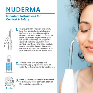 NuDerma Professional Skin Therapy Wand - Portable Skin Therapy Machine with 6 Neon & Argon Wands – Boost Your Skin – Clear Firm & Tighten