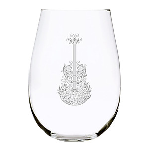 Guitar stemless wine glass (G2)